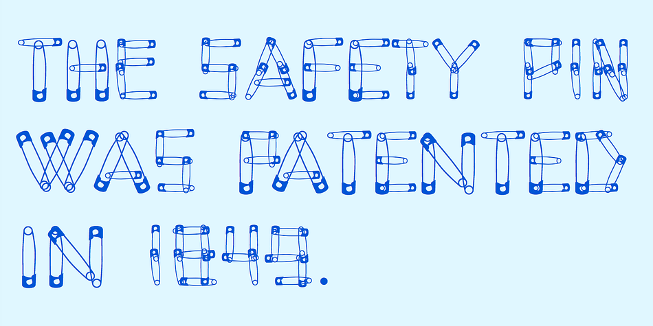 SafetyPinned Font