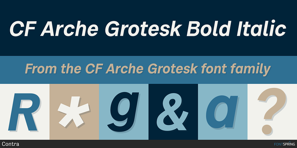 CF Arche Grotesk Bold Italic Font