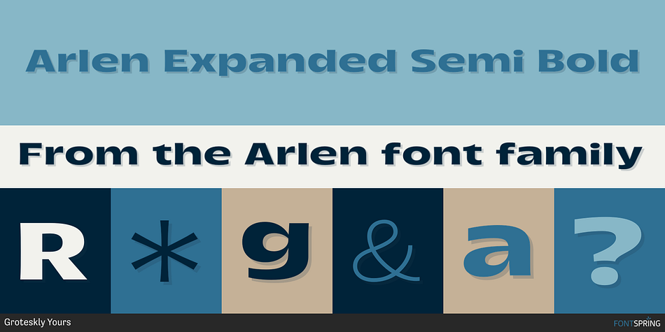 Arlen Expanded Semi Bold Font