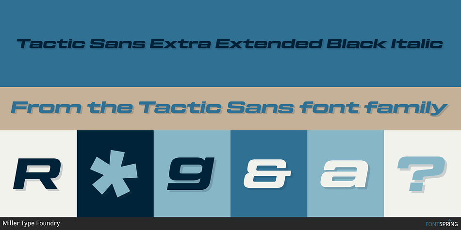 Tactic Sans Extra Extended Width Font