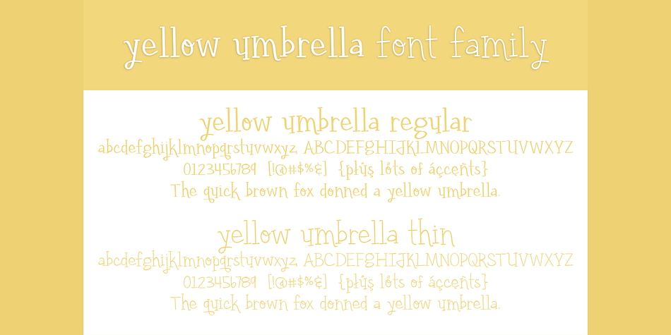 Yellow Umbrella Font