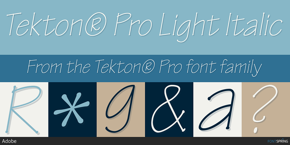 Tekton® Pro Essential Font