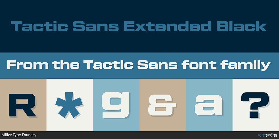 Tactic Sans Extended Width Font