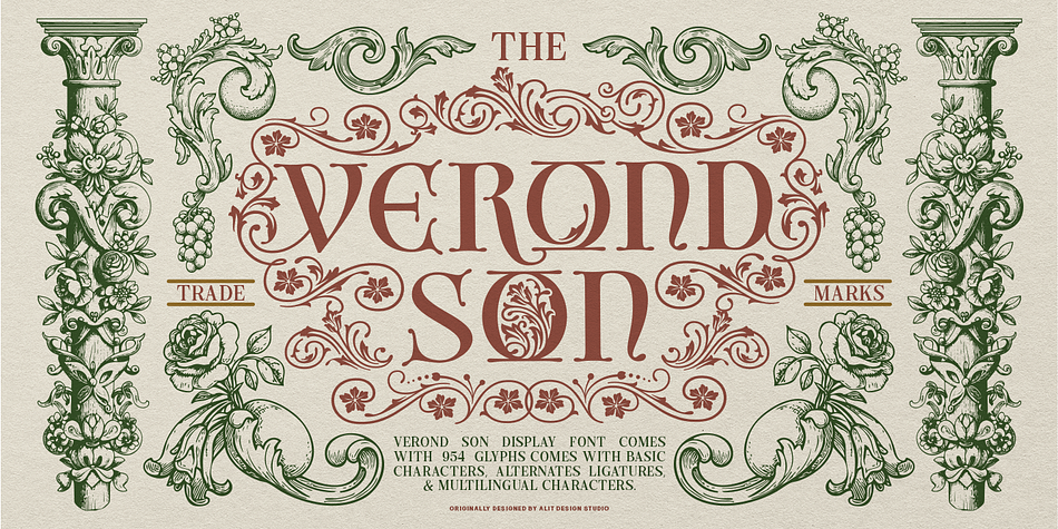 Verond Son: A Symphony of Classical Ornament Font