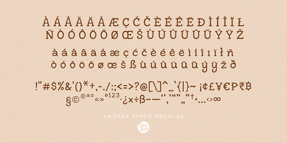 Andrea Typed Font