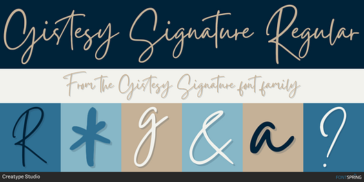 Fonts similar to Gistesy Signature