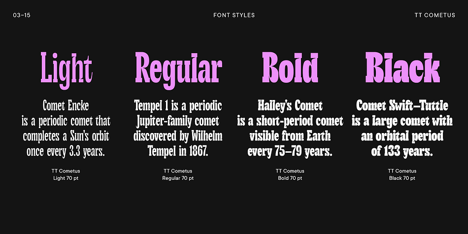 TT Cometus Font