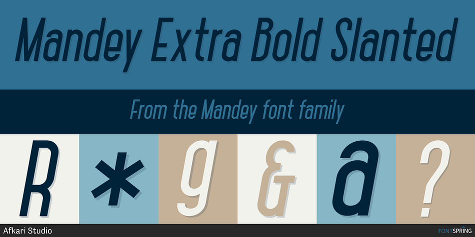 Mandey Extra Bold Slanted Font