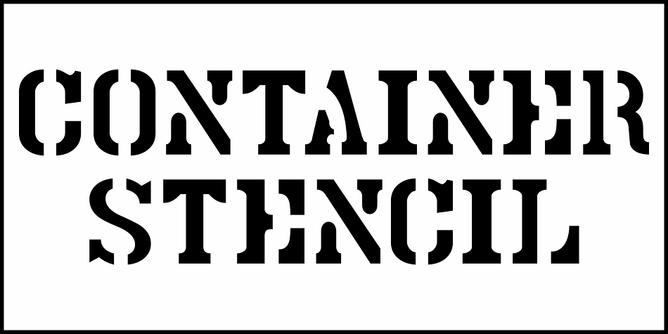 Container Stencil JNL Font