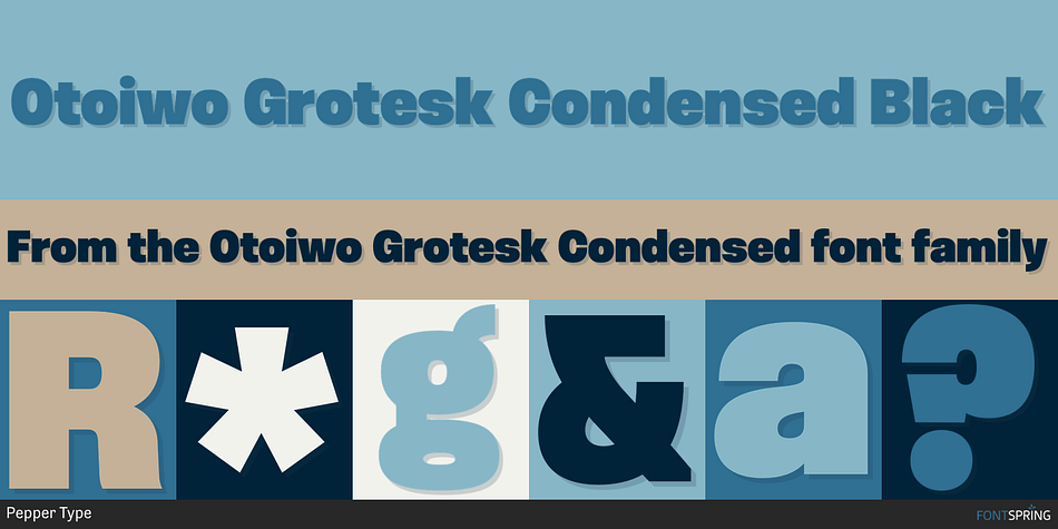 Otoiwo Grotesk Condensed Black Font