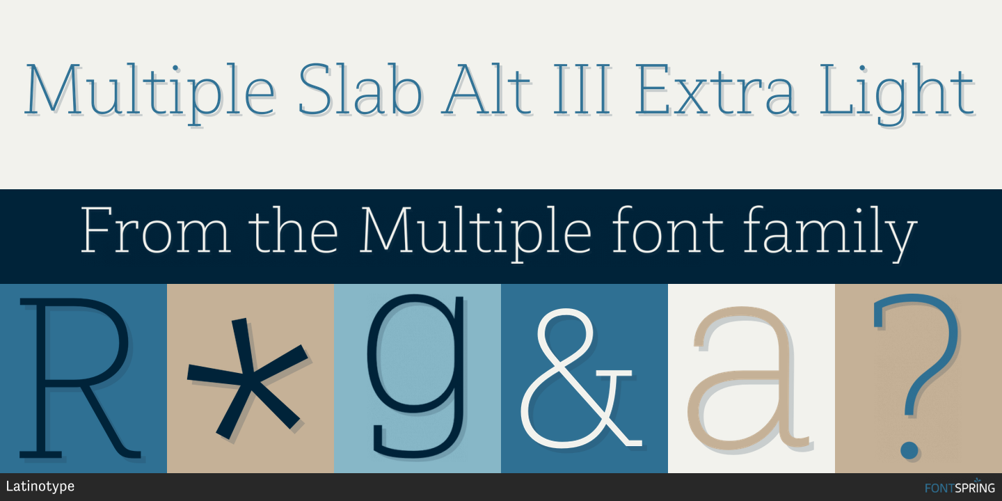 Multiple Slab Alt III Font