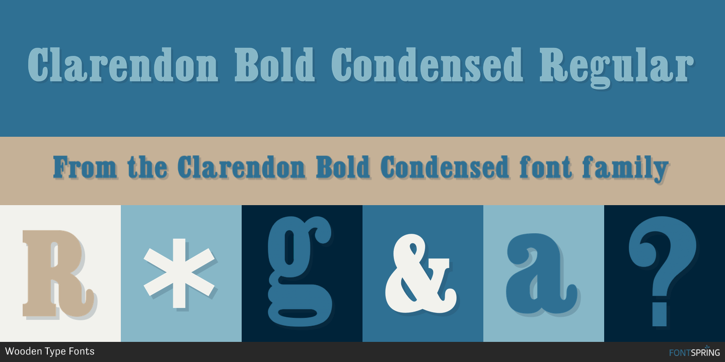 Fonts similar to Clarendon Bold Condensed