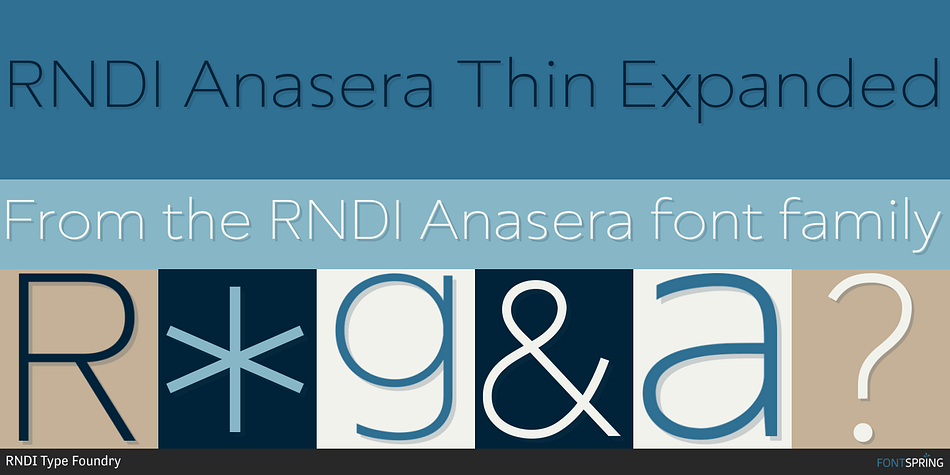 RNDI Anasera Thin Expanded Font