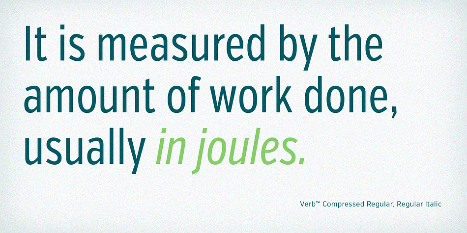 Verb Compressed Font