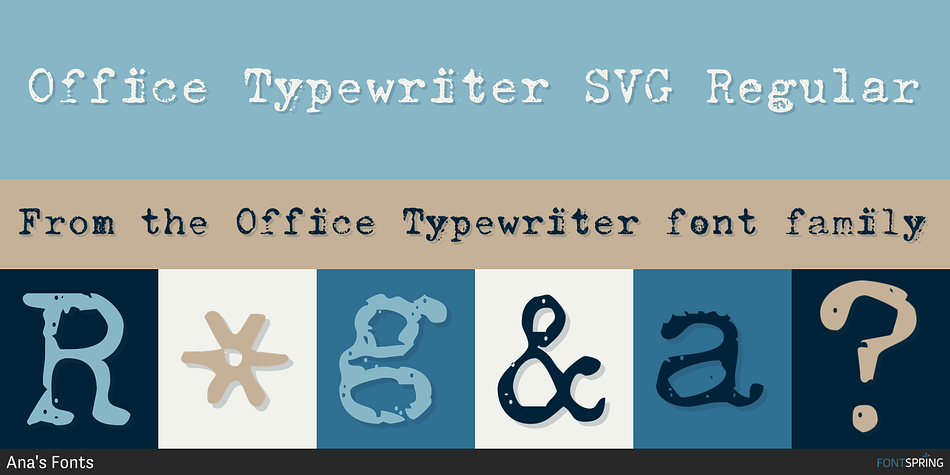 Office Typewriter SVG Regular Font