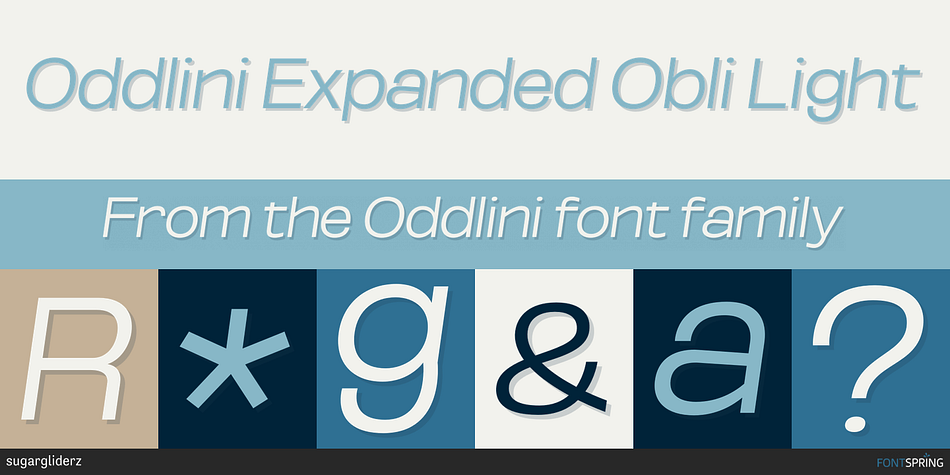Oddlini Expanded Obli Light Font