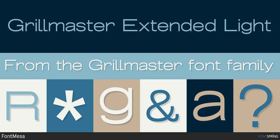 Grillmaster Extended Light Font