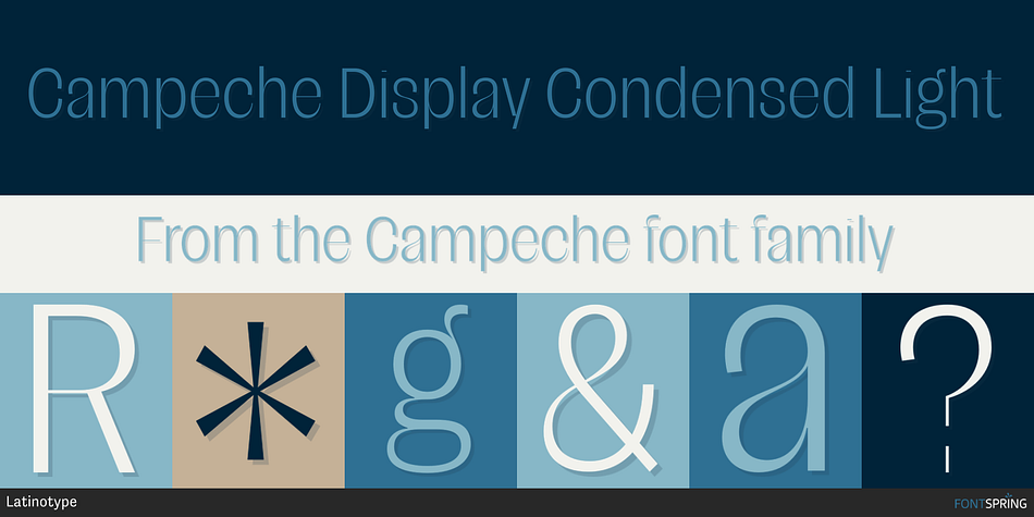 Campeche Display Condensed Light Font