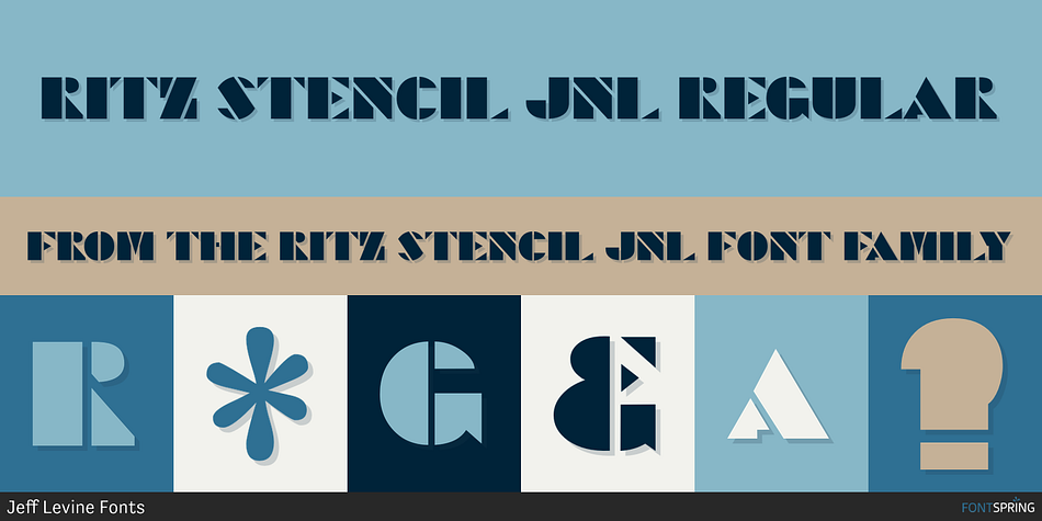 Ritz Stencil JNL Font