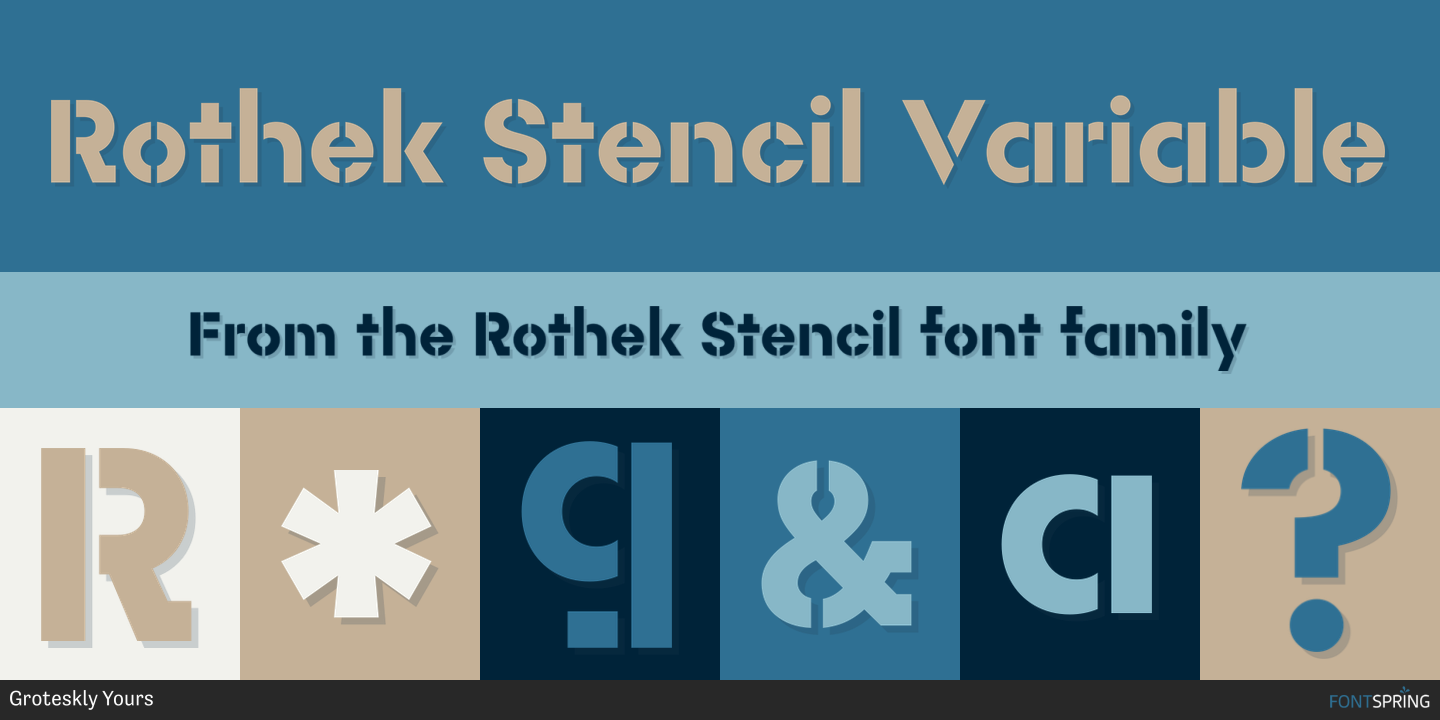 Similar Fonts To Rothek Stencil | Fontspring