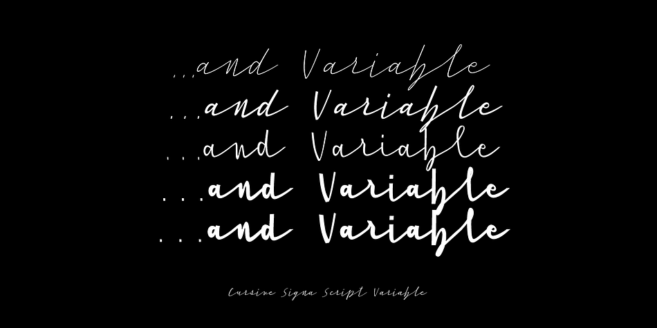 Cursive Signa Script Variable Font