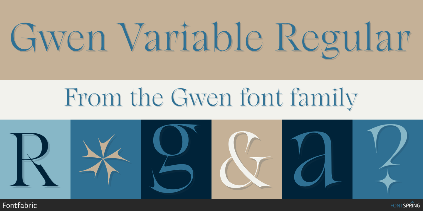 Fonts similar to Gwen