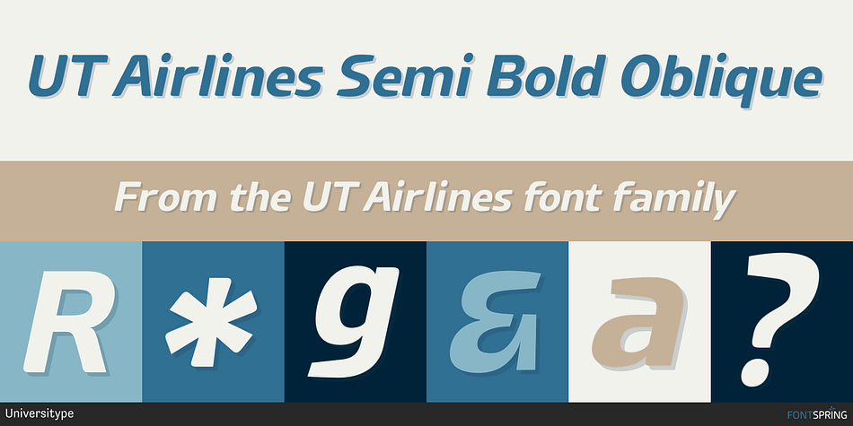 UT Airlines Semi Bold Oblique Font