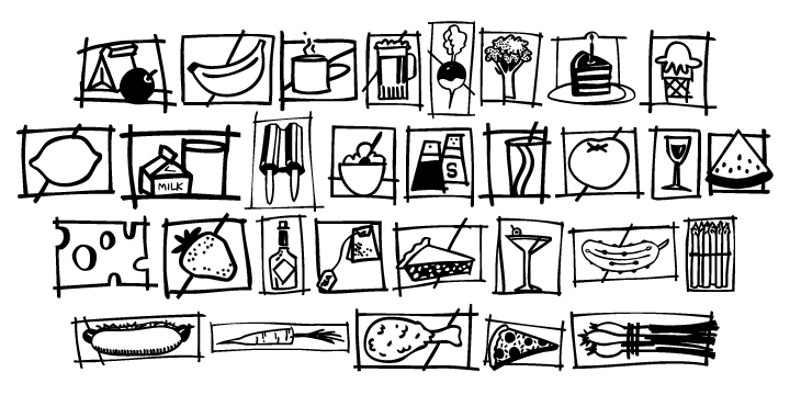 Food Doodles Font
