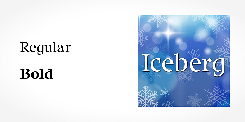 Iceberg Pro Font | Fontspring