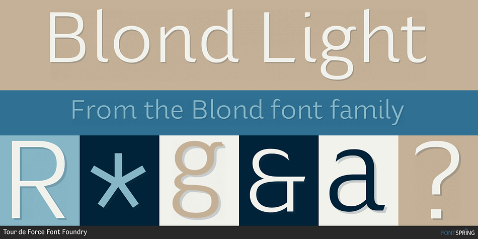 Blond Light Font