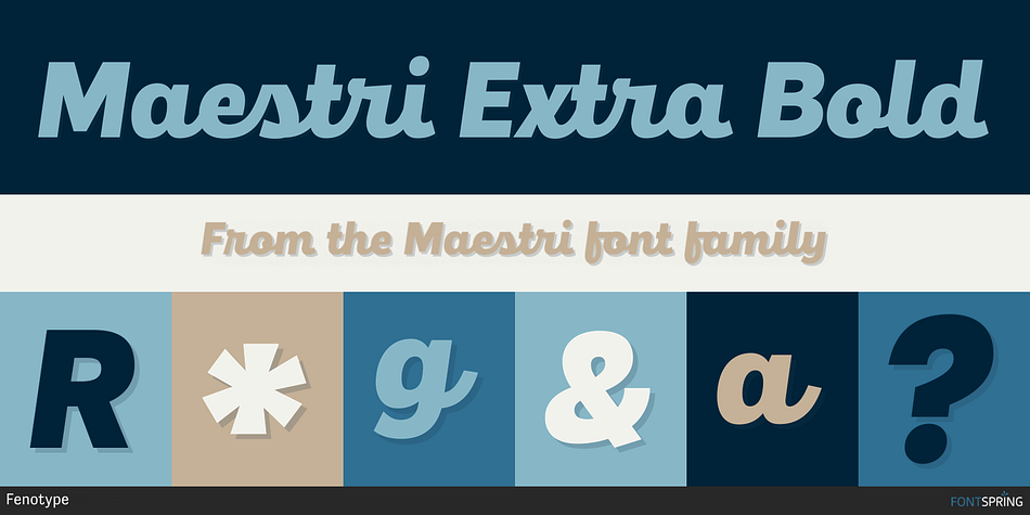 Maestri Extra Bold Font