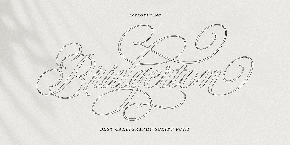 Bridgerton Outline Font