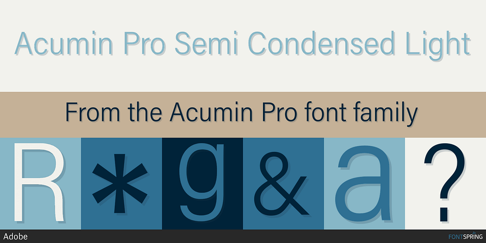 Acumin Pro Semi Condensed Font