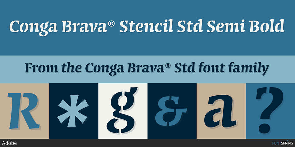 Conga Brava® Std Font | Fontspring