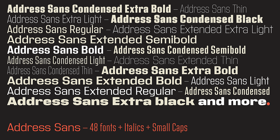 Address Sans Pro Font