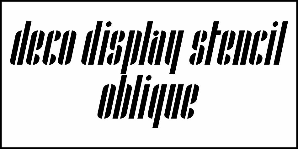 Deco Display Stencil JNL Font
