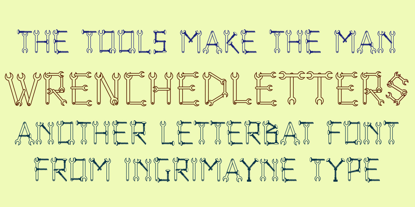 WrenchedLetters Font