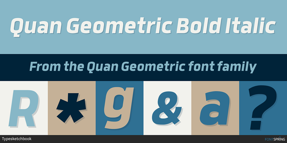 Quan Geometric Bold Italic Font