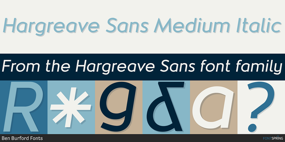 Hargreave Sans Medium Italic Font