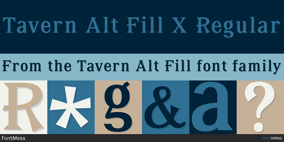 Tavern Alt Fill X Regular Font