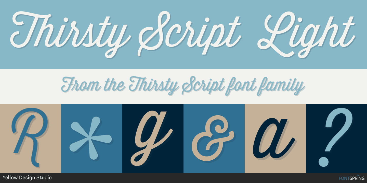 Fonts similar to Thirsty Script
