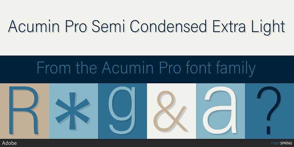 Acumin Pro Semi Condensed Font