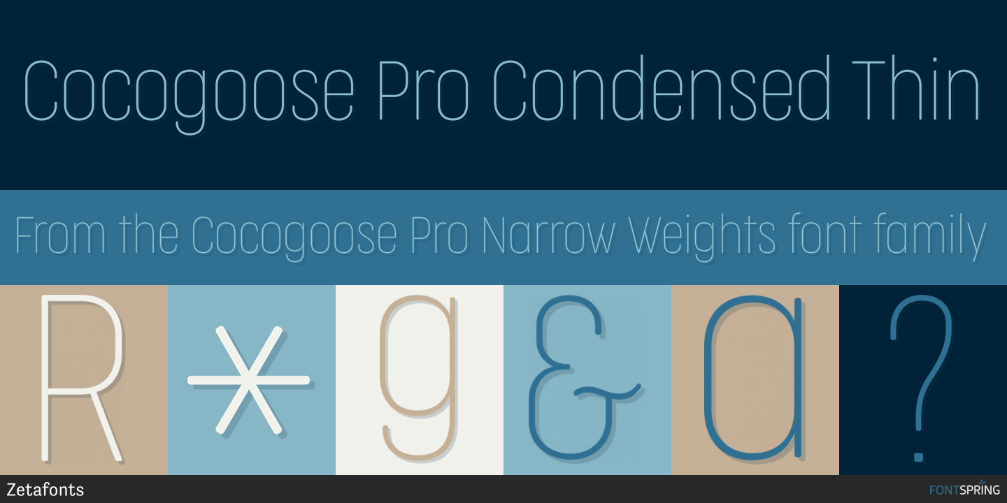 Cocogoose Pro Condensed Pack Font
