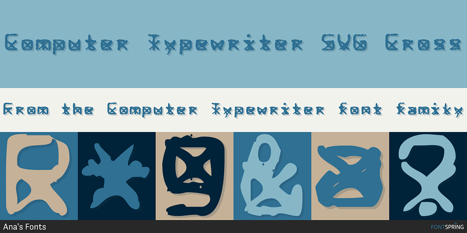 Computer Typewriter SVG Cross Font