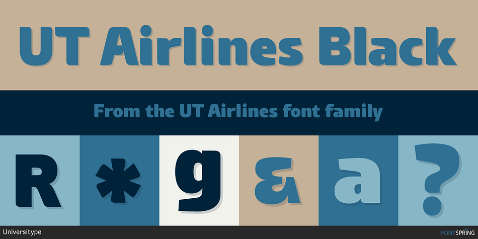 UT Airlines Black Font