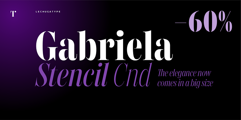 Gabriela Stencil Condensed Font