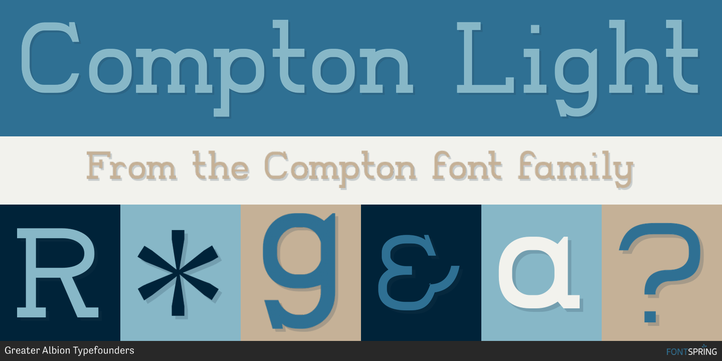 Fonts similar to Compton