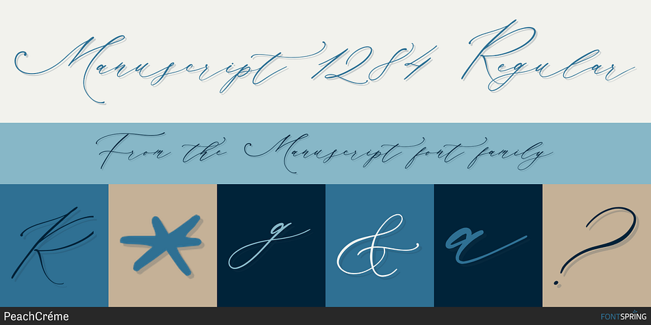 Manuscript 1284 Regular Font