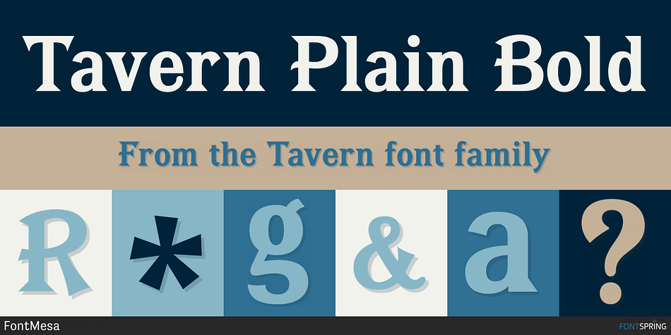 Tavern Plain Bold Font