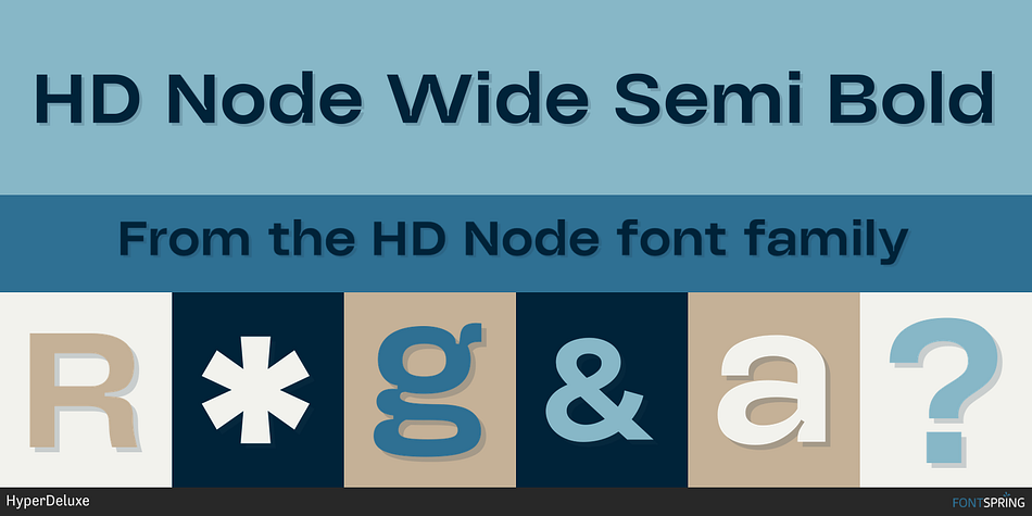HD Node Wide Semi Bold Font